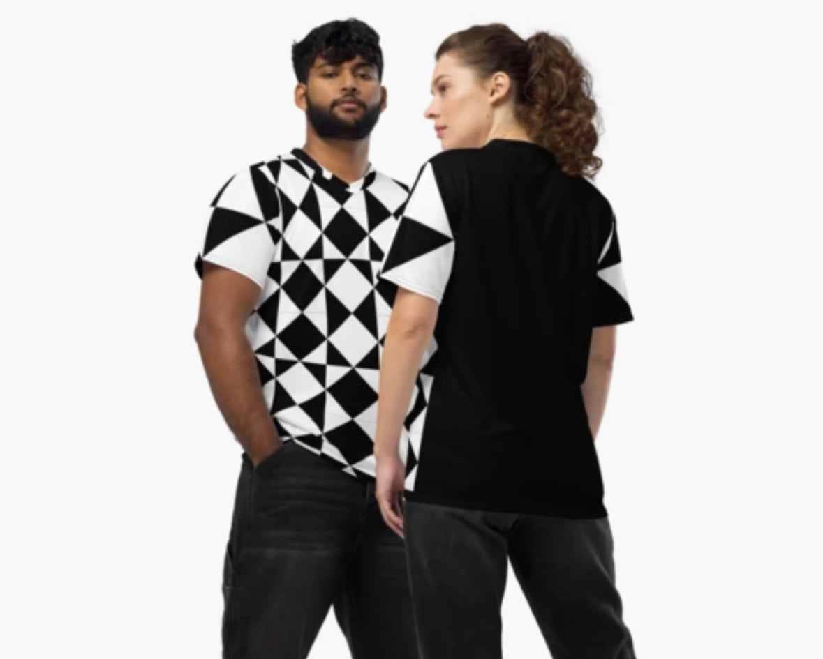 Brilliant Gambit Checkered Recycled Unisex Sports Jersey – A Game of War